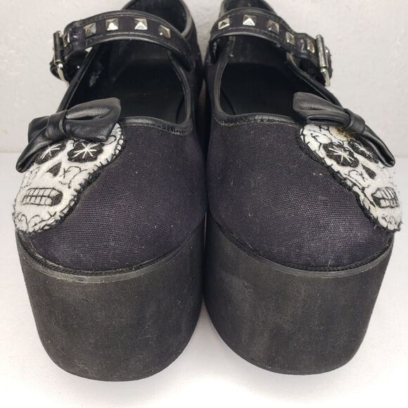 Demonia | Shoes | Demonia Womens Shoes Size Click Black Chunky Platform ...